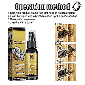Stainout Boat Rust Remover, Multi-Purpose Rust Inhibitor Derusting Spray, Rustout Instant Remover Spray, Rust Remover Inhibitor Derusting Spray Car Maintenance Cleaning Tool (100ML-3PCS)