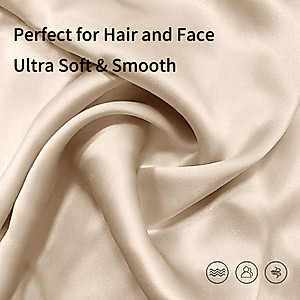 NeckAngel Satin Silk Pillowcases with a Hair Tie for Hair and Skin Slip Cooling and Silky Pillow Cases 20x26 Inches