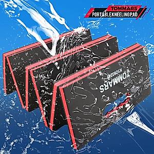 TOMMARS Thick Kneeling Pad 0.9 inch, kneeling pad for mechanic automotive kneeling pad foam kneeling pad Waterproof Anti-Fatigue with Handle