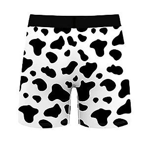 Novelty Boxers Mens Christmas Underwear Comfy Cozy Holiday Boxer Briefs Gag Gifts for Men No Fly (as1, alpha, x_l, regular, regular, Funny Cow)