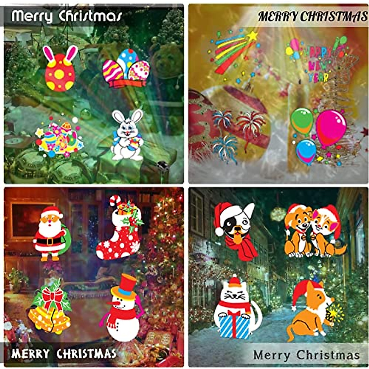 Christmas Outdoor Reflectors Nativity Projector Light Ocean Wave Projector 2in1 3D LED 18 HD Slides Window Wonderland Projector House Xmas Indoor Holiday Party Projection Lights All Seasons