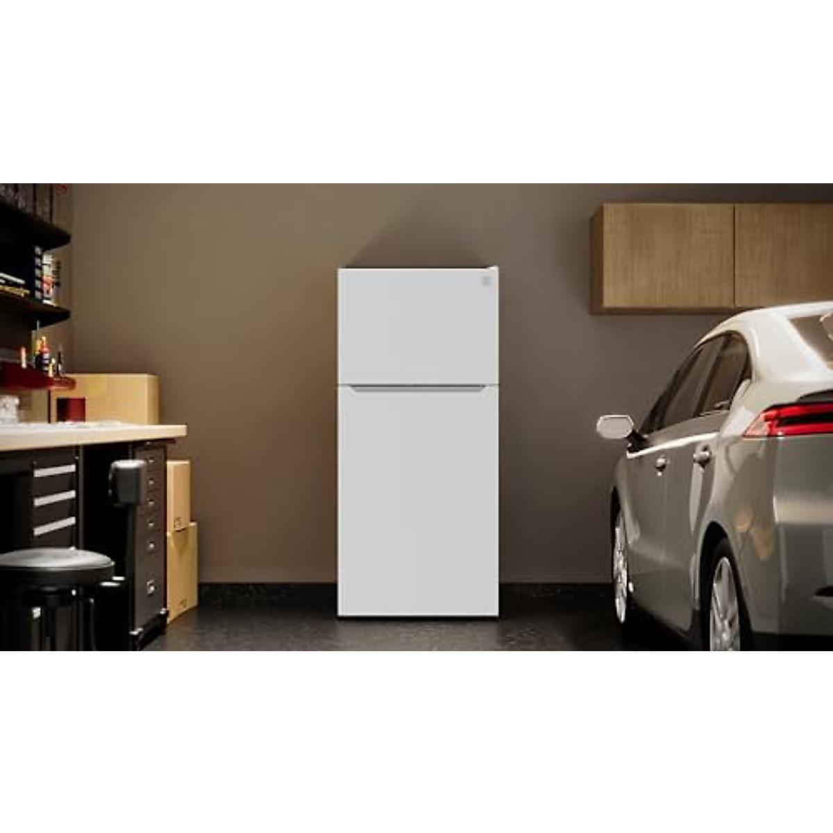 Kenmore 4661352 30" W Top Freezer Refrigerator with Adjustable Glass Shelving, Humidity Control Crispers, Quiet and Energy Efficient Inverter Compressor, White