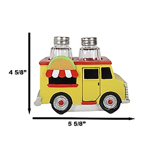 Ebros Gift Cinco De Mayo Fiesta Party Taste Of Mexico Tex-Mex Taco Food Truck Hot And Fresh Salt And Pepper Shakers Set Holder Figurine 6.25"Long Tacos Kitchen Dining Bar Countertop Table Accent