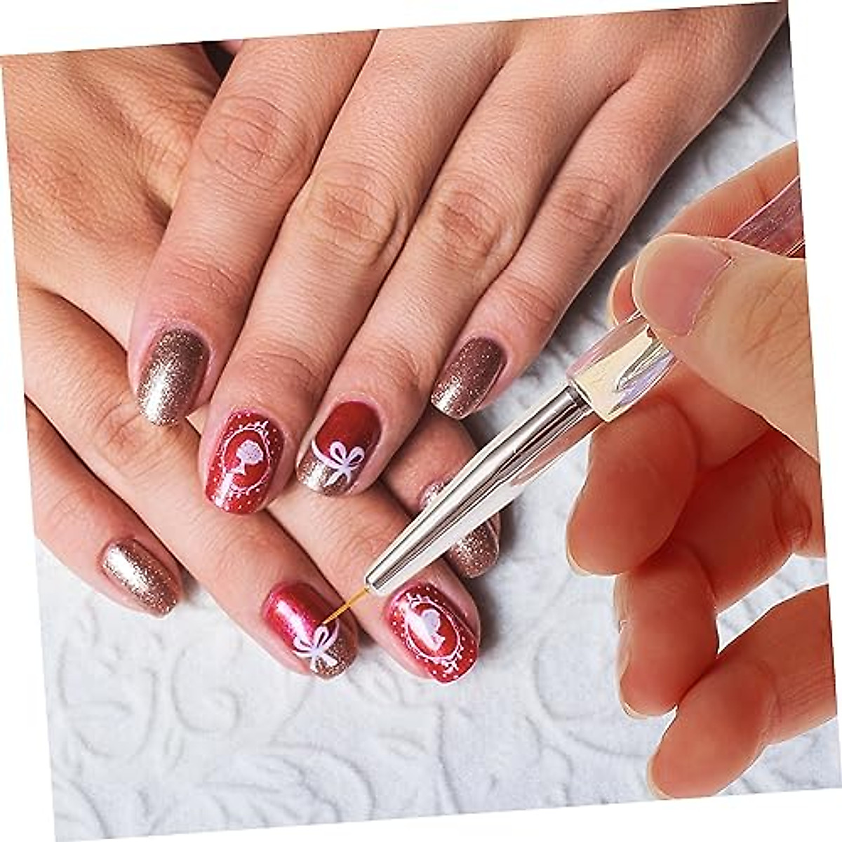 FRCOLOR 9Pcs Nail Pen nail liner brush arts & crafts nail gem picker nail dotting pen lipstick pen nail art supplies nail supplies lipstick applicator lip liner tool Japanese-style Acrylic