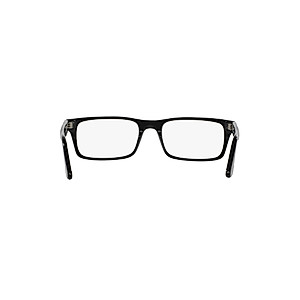 Persol PO3050V Rectangular Prescription Eyewear Frames, Black/Demo Lens, 55 mm