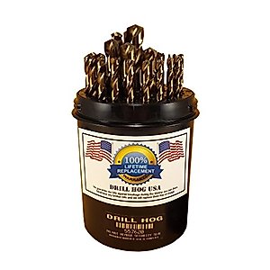 Drill Hog 29 Pc Cobalt M42 HSSCO Drill Bit Set Drill Index