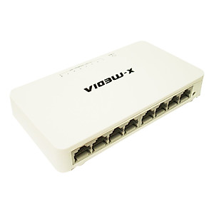 X-MEDIA XM-SW3008D 8-Port 10/100/1000Mbps Gigabit Ethernet Unmanaged Desktop Switch, Plug & Play