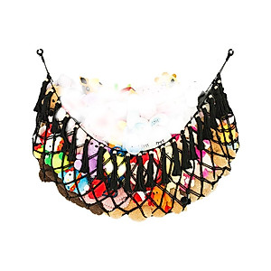 Joayuezo Toy Storage Hammock for Stuffed Animals Storage Hammock Plush Toy Storage Net for Corner Soft Toy Net Hammock for Kids Room (B)