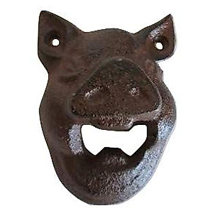 Cast Iron Wall Mounted Pig Bottle Opener