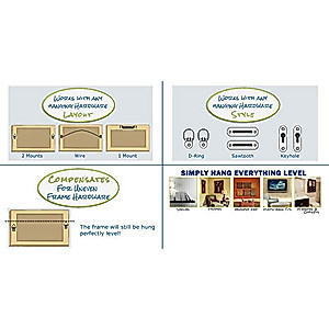 Crescent Creative Products Perfect Pro Picture Frame Wall Hanging Tool with Level, 48 inch, Black