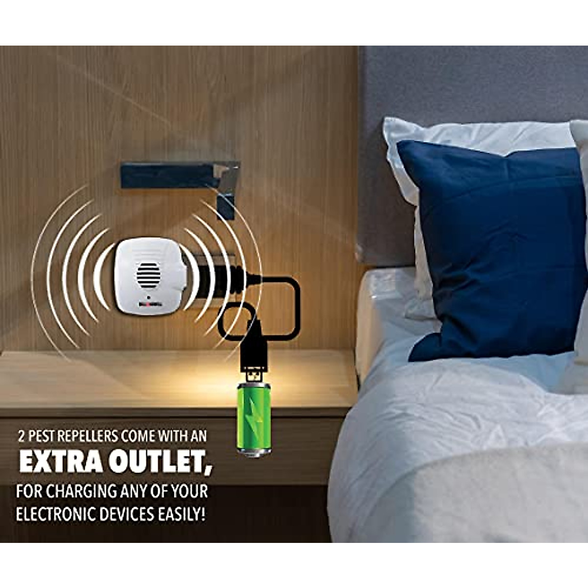 Bell and Howell Ultrasonic Pest Repeller Home Kit (Pack of 6), Ultrasonic Pest Repeller, Pest Repellent for Home, Bedroom, Office, Kitchen, Warehouse, Hotel, Safe for Human and Pet