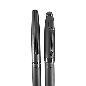 SHOPTOTUM Matte Black Metal Ballpoint Pens Smooth Writing Beautiful Design with Stylus Collectible Men or Women Dark Phoenix