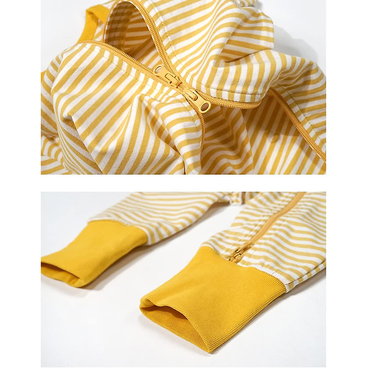 Teach Leanbh Baby Boys Girls 2-Pack Romper Jumpsuits Cotton 2 Way Zipper Short Sleeve Footless Sleep and Play 3-24 Months (Green, 12-18 Months)