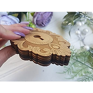 Wooden Embroidery Diamond Painting Accessories Storage Box Beads Organizer with Wooden lid Tray Divider Jewelry Box Needlework Bead Holder (Key)
