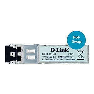 D-Link Gigabit Ethernet Optical Transceiver Multimode 1000BASE-SX SFP Module (DEM-311GT)