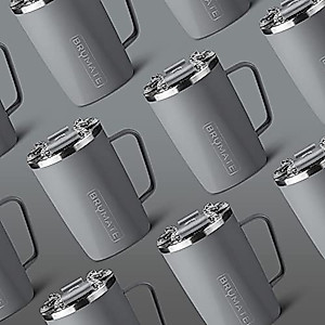 BrüMate Toddy - 16oz 100% Leak Proof Insulated Coffee Mug with Handle & Lid - Stainless Steel Coffee Travel Mug - Double Walled Coffee Cup (Matte Gray)