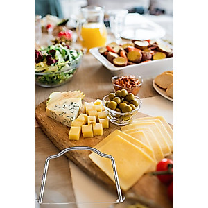 NADUSEP Cheese Slicer Stainless Steel Butter Cheese Wire Cutter Slicer Knife for Kitchen for Block Cheese Butter Foie Gras (Silver-2 Pack)