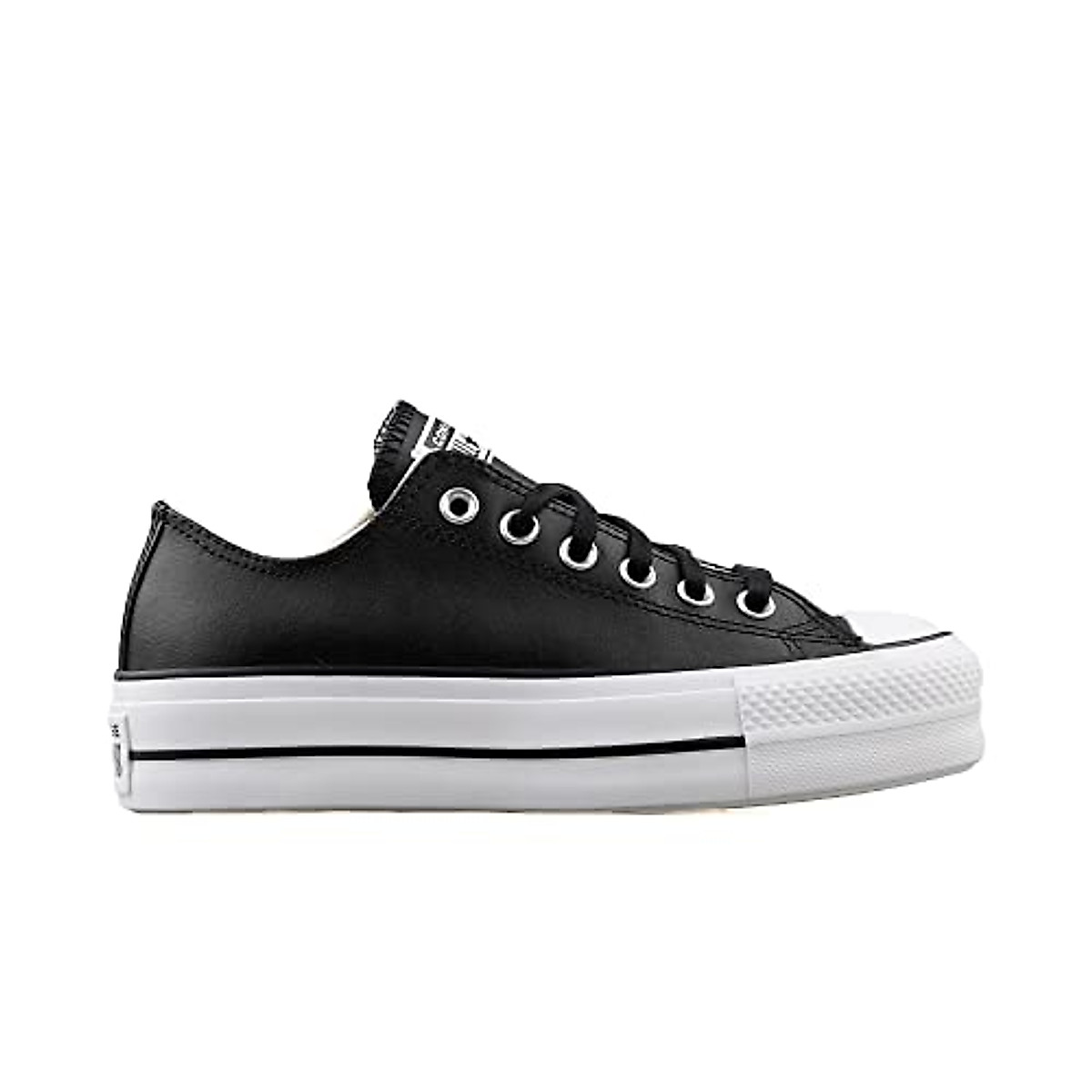 Converse Women's Chuck Taylor All Star Lift Clean Sneaker, Black/Black/White, 8.5 M US