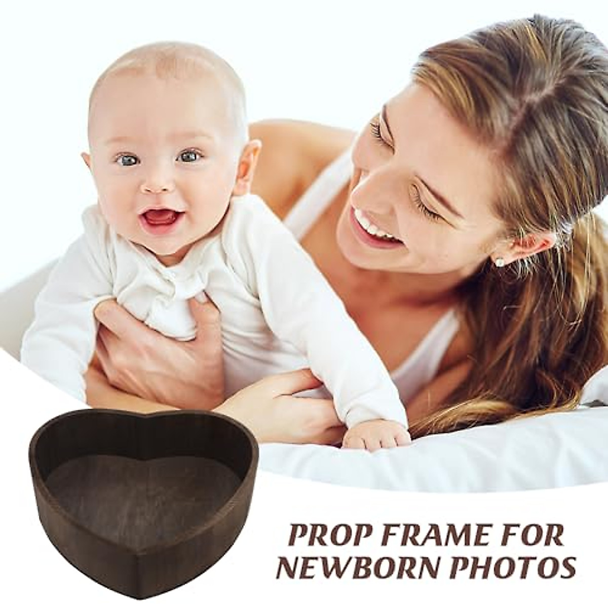 Bed Heart Small Photo Shaped Wooden Posing Newborn Photograph Photographer Heart-shaped Prop