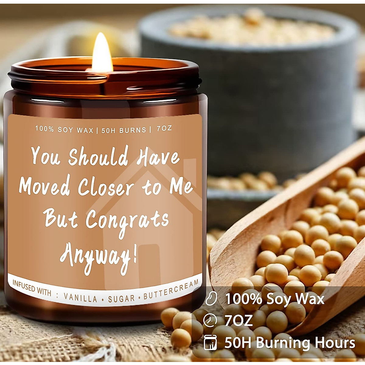 Auelife House Warming Gifts New Home, Housewarming Gifts Candle, Unique House Warming Gifts, New House Gift, New Home Gifts for Home, New Homeowner Gifts for Friend, Family, Women, Men