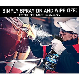 MILWAUKEE MUSCLE Ceramic Motorcycle Bike Wax Spray - 22 Fl Oz & 4 Fl Oz Travel Wax - 4X The Ceramic Coating - Detail Spray Wax - Advanced Hydrophobic Spray for Shine and Protection