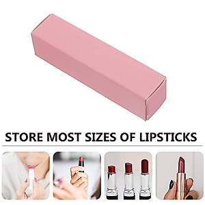 ARTIBETTER 50Pcs Empty Lip Gloss Box Paper Lipstick Perfume Packaging Boxes Containers Lipstick Packaging Paper Case for Lip Gloss Storage Pink