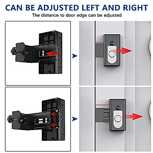KIMILAR Anti-Theft Video Doorbell Mount Compatible with Ring/Blink Wireless Video Doorbell, Adjustable Mounting Bracket Accessories for Houses, Apartments, Businesses, Not for Security Door
