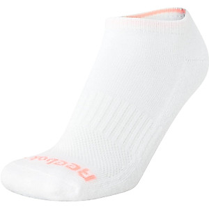 Reebok Women's No Show Athletic Breathable Low Cut Cushioned Socks (12 Pack), Size 4-10, Bright White Logo