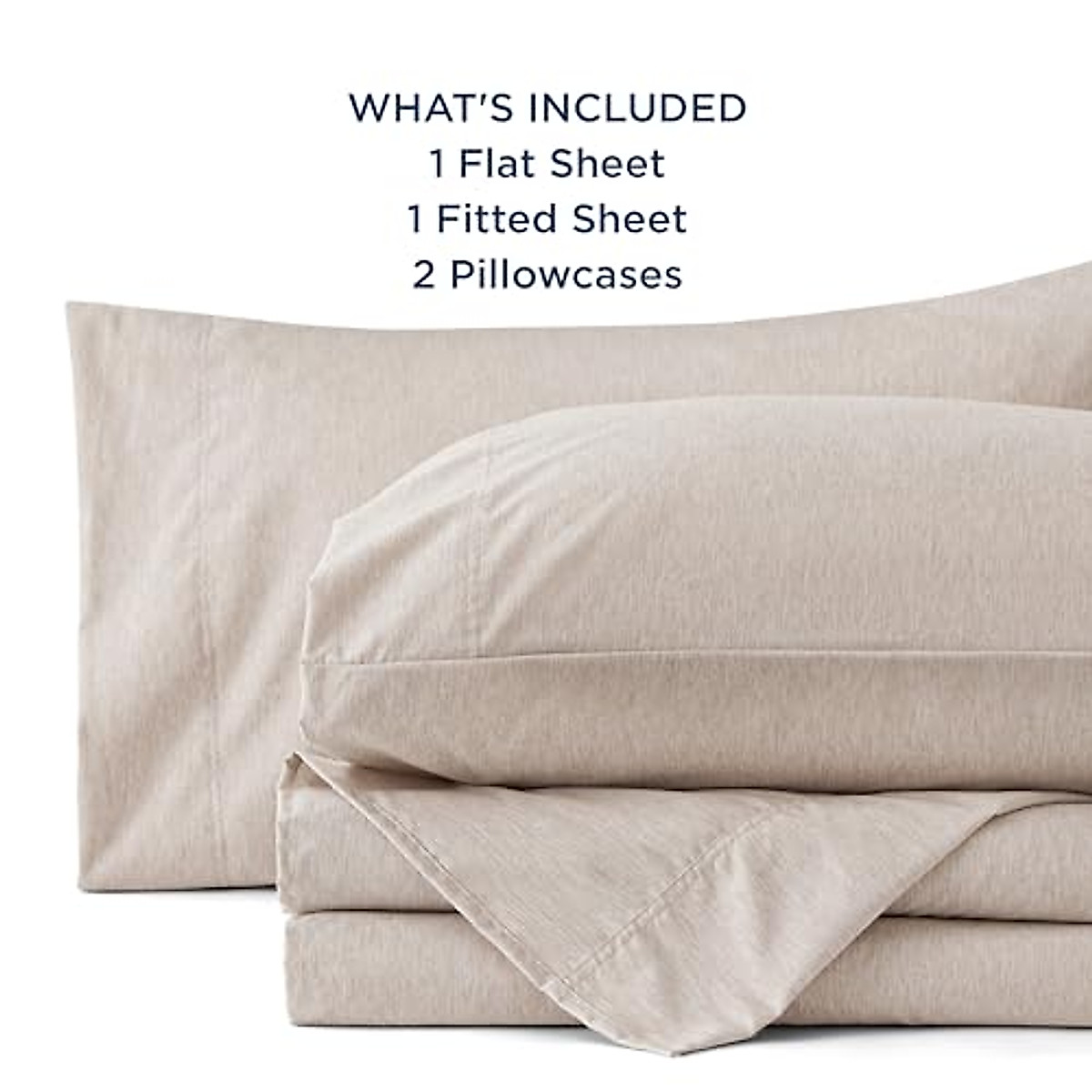 Bedsure Full Size Sheets - Ultra Soft Cationic Dyed Bed Sheets, Fits Mattresses up to 16" Thick, Breathable Full Sheets, Hotel Luxury Bedding Sheets and Pillowcases, 4 Pieces, Warm Taupe