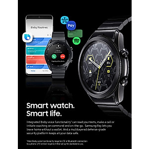 Samsung - Galaxy Watch3 R840U Titanium Smartwatch 45mm GPS Only (Renewed)
