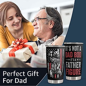Macorner Gifts For Dad - Birthday Gifts for Dad Daughter Son Gifts For Men - Stainless Steel American Flag Tumbler Cup 20oz - Fathers Day Gift for Men Dad Papa Grandpa Uncle Stepdad Dad Gifts