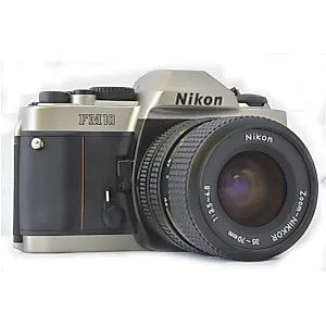 Nikon FM10 Digital SLR Camera Kit with Housing and AI Lens 35-70 mm F/3.5-4.8 Silver