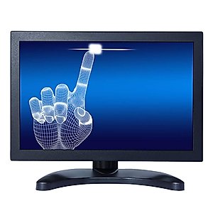 iChawk 10.1" inch PC Display 1920x1200 16:10 IPS Widescreen 720p 1080p Full HD HDMI-in VGA USB Metal Shell Driver Free Ten-Point Capacitive Touch Monitor LCD Screen with Built-in Speaker W101MT-59HC