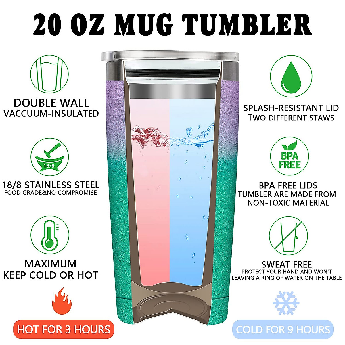 Fufandi Sister Birthday Gift Ideas - Sister Gifts from Sister - Big Sister Gift - Mother's Day Christmas Gifts for Sister - Thanks for Being a Badass Sister Tumbler Cup 20oz