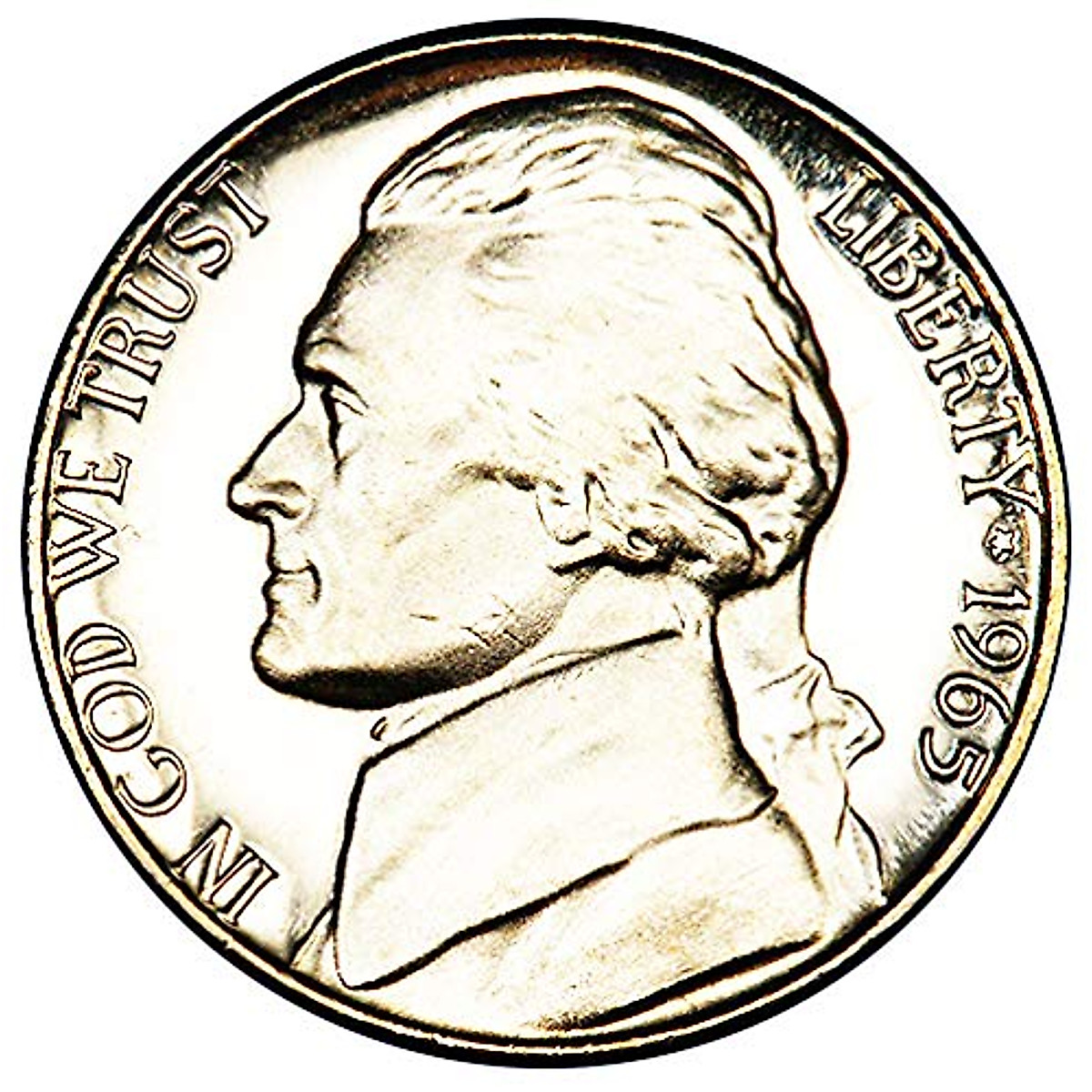 1965 SMS Jefferson Nickel Choice Uncirculated US Mint