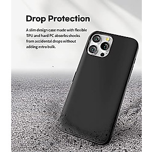 GOOSPERY Magnetic Door Bumper Compatible with iPhone 13 Pro Case, Card Holder Wallet Case, Easy Magnet Auto Closing Protective Dual Layer Sturdy Phone Back Cover - Black