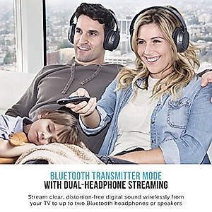 MEE audio Connect Hub Bluetooth Transmitter/Receiver with Audio Pass-Through for TV/Home Stereo with 3.5mm Jack/AUX/RCA/Optical Input; USB Multi-stream Bluetooth Adapter for Dual Headphones/Speakers
