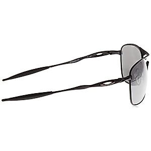 Oakley Men's OO4060 Crosshair Metal Aviator Sunglasses, Matte Black/Prizm Black, 61 mm