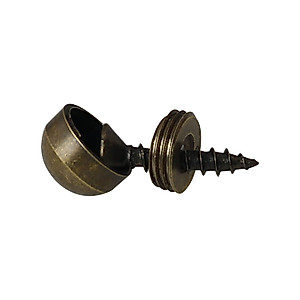 DGBRSM 8pcs Pure Brass Decorative Screws with Caps Used as Mirror Screw Mirror Fixing Screws Cover Self-Tapping Screws (9mm, Bronze)