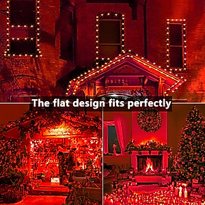 Joomer Red Christmas Lights, 66ft 200 LED String Lights 8 Modes Plugin Timer Indoor Outdoor Fairy Twinkle Lights for Home,Garden,Trees, Christmas Decorations