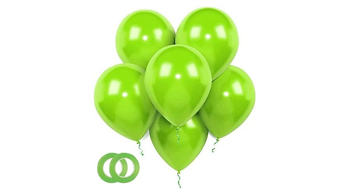 Lime Latex Balloons - 100pcs for Any Party Theme