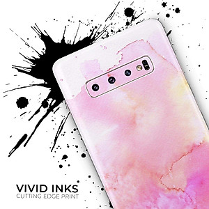 DesignSkinz Subtle Pink 2 Absorbed Watercolor Texture Protective Vinyl Decal Wrap Skin Cover Compatible with The Samsung Galaxy S20 (Screen Trim & Back Glass Skin)