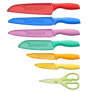 Tomodachi Brights 13-Piece Knife Set w/ 6 Matching Blade Guards & Kitchen Shears