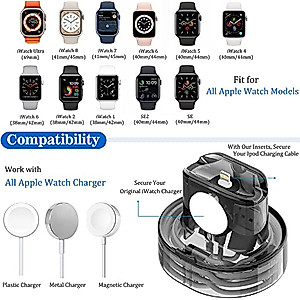 SOKUSIN Charger Stand for Apple Watch Series - 8/Ultra/SE2/7/6/SE/5/4/3/2/1 49/45/44/42/41/40/38mm and AirPods 1/2/3/Pro, iWatch Apple Watch Charging Stand Dock Holder, Support Nightstand Mode