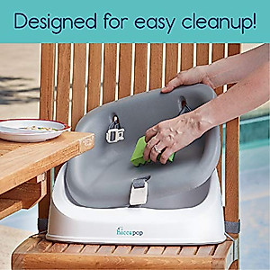 hiccapop ErgoBoost Toddler Booster Seat for Dining Table, Non-Slip Stable Baby Booster Seat for Dining Table, Soft Foam Booster Chair for Toddlers Eating, High Chair Booster Seat for Dining Table