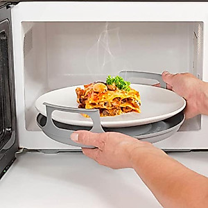 Handy Gourmet Microwave Cool Caddy w/ Handles - Carrying Tray for Bowls, Plates