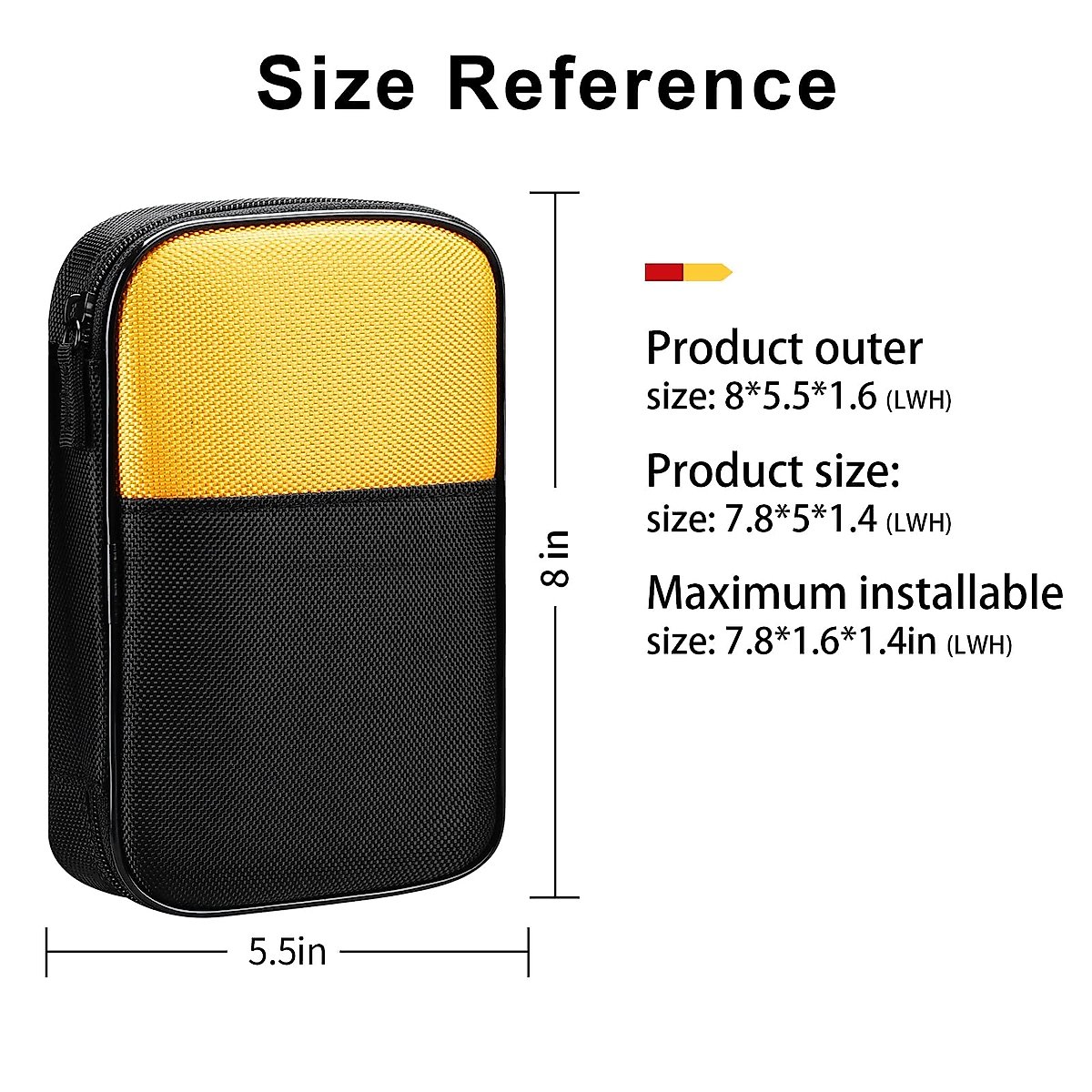 KingSung Zippered Soft Tool Carrying Case for Fluke 117/116/115/114/113 Digital Multimeter 62 Max and Many More, with Smooth Zipper and Thick Wrist Strap, Built-in Shock-Proof Cotton, Single-Layer