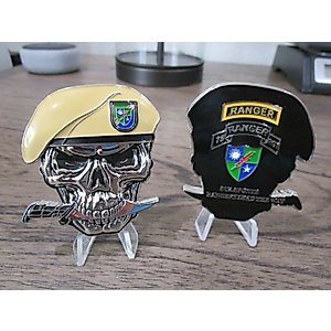 Oneworldtreasures 75th Ranger Regiment Army Rangers Lead The Way USASOC Beret Skull Challenge Coin