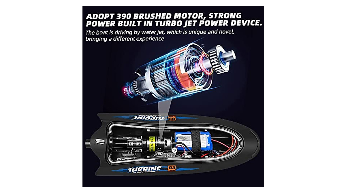 UJIKHSD RC Boat with 180° One-Button Rollover, 30KM/H, Self Righting ...