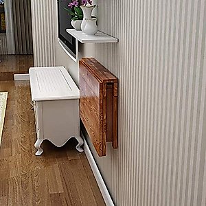 PIBM Stylish Simplicity Shelf Wall Mounted Floating Rack Table Laptop Stand Desk Solid Wood Multifunction Easy to Fold Easy to Clean Save Space,13 Sizes, a ,